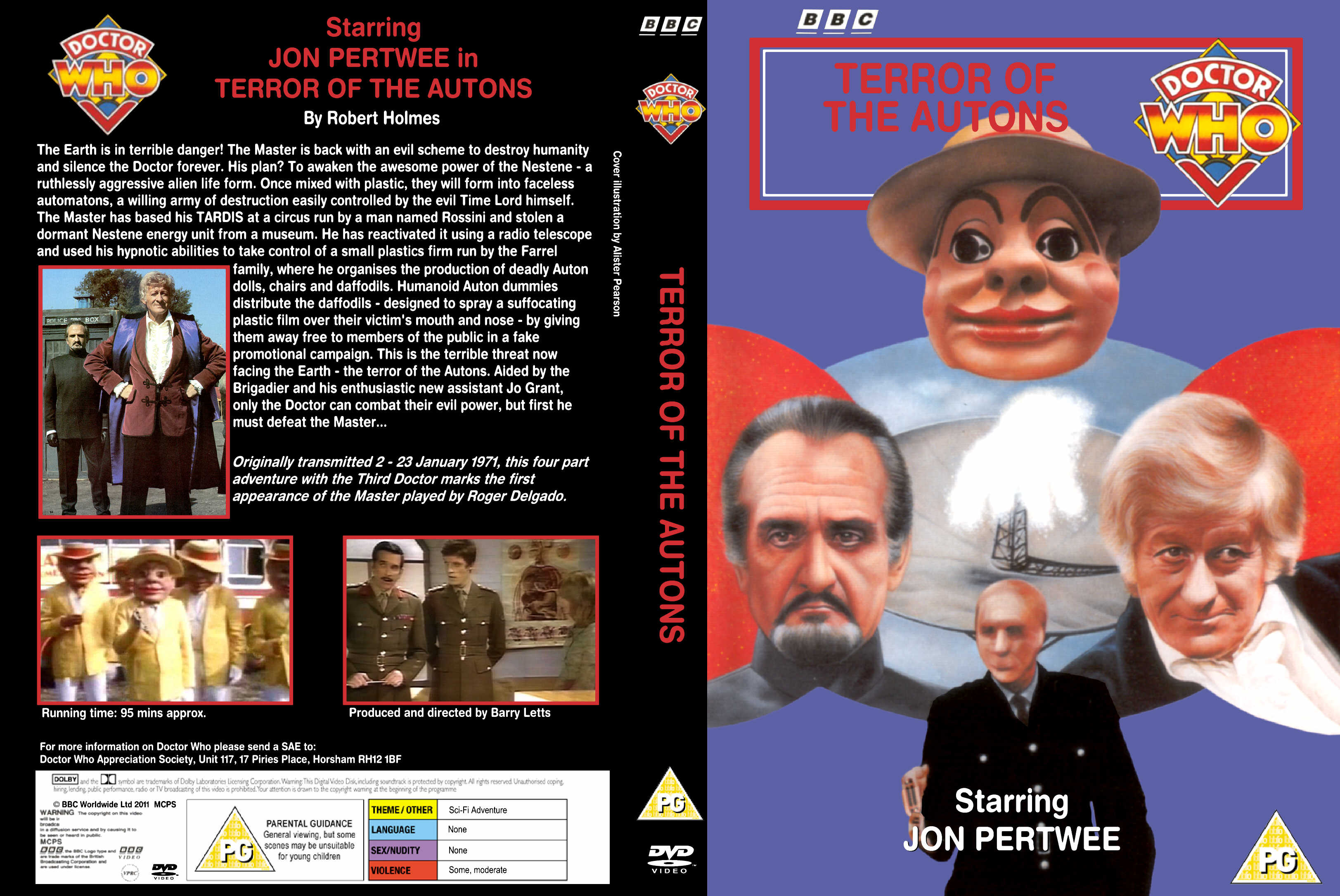 Michael's retro DVD cover for Terror of the Autons, art by Alister Pearson